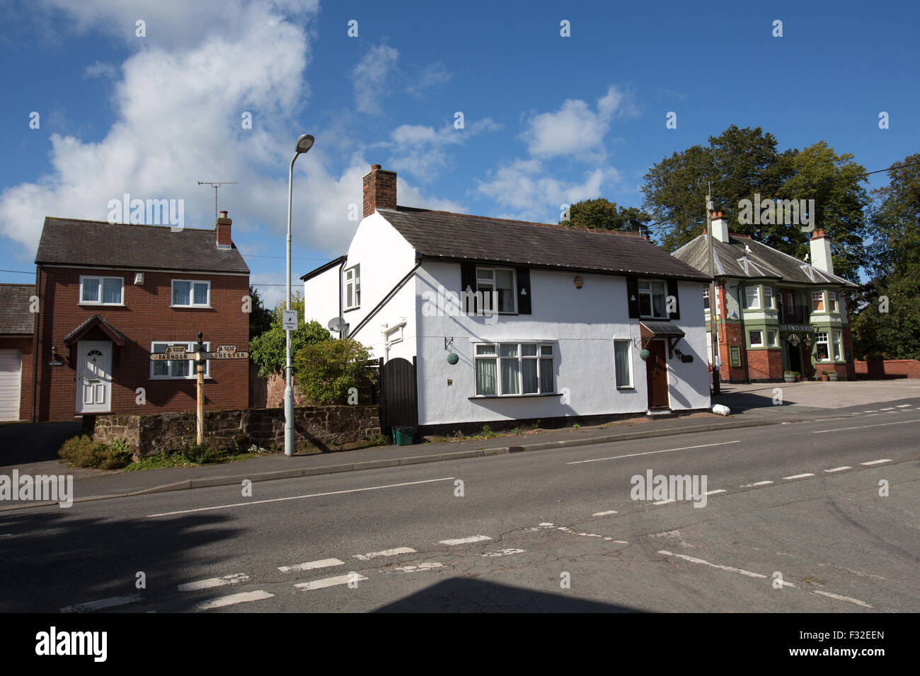 Village of Churton, Cheshire, England. Picturesque view of Churton’s ...