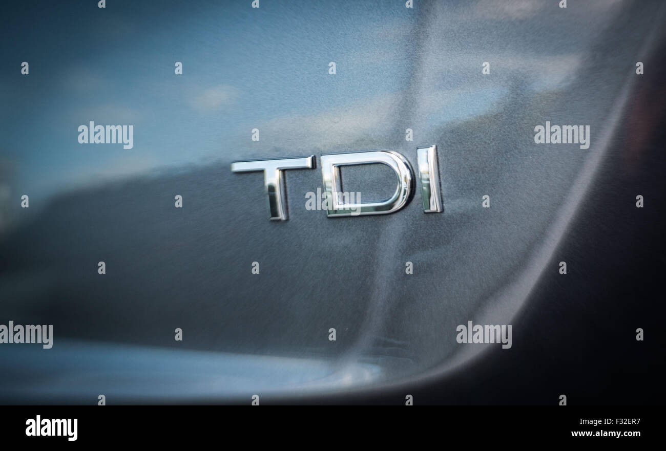 TDI lettering on the back of an Audi A4 Avant TDI 2.0 in Frankfurt am ...