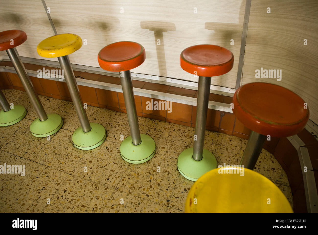 Ice cream and candy shop stools, Puebla, Mexico Stock Photo - Alamy