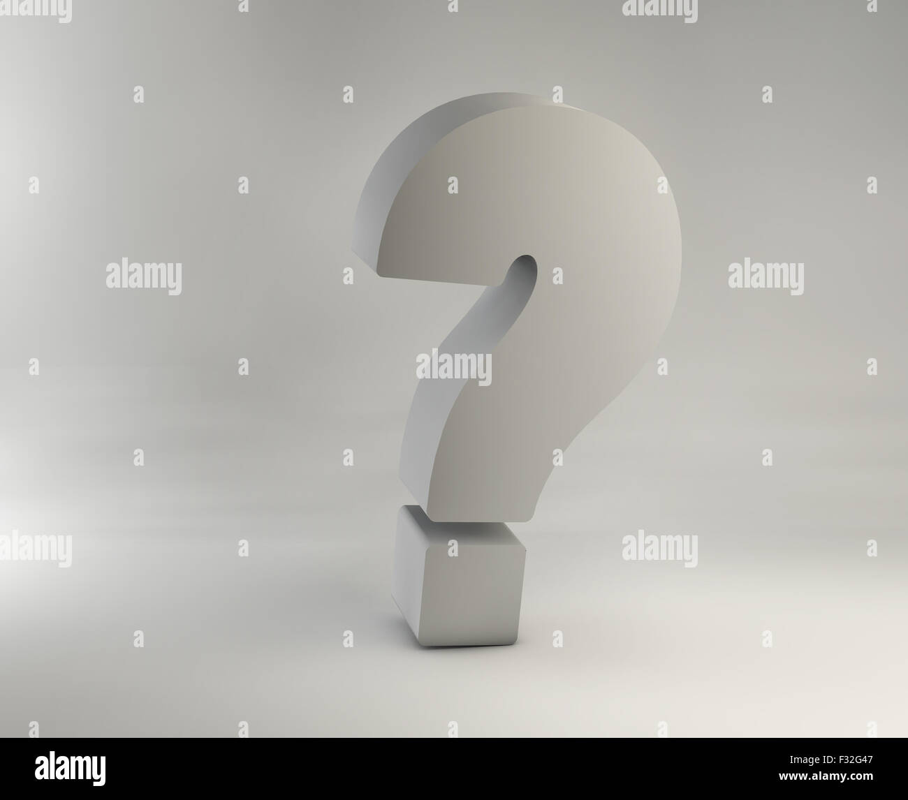 Picture of giant chrome question mark Stock Photo - Alamy