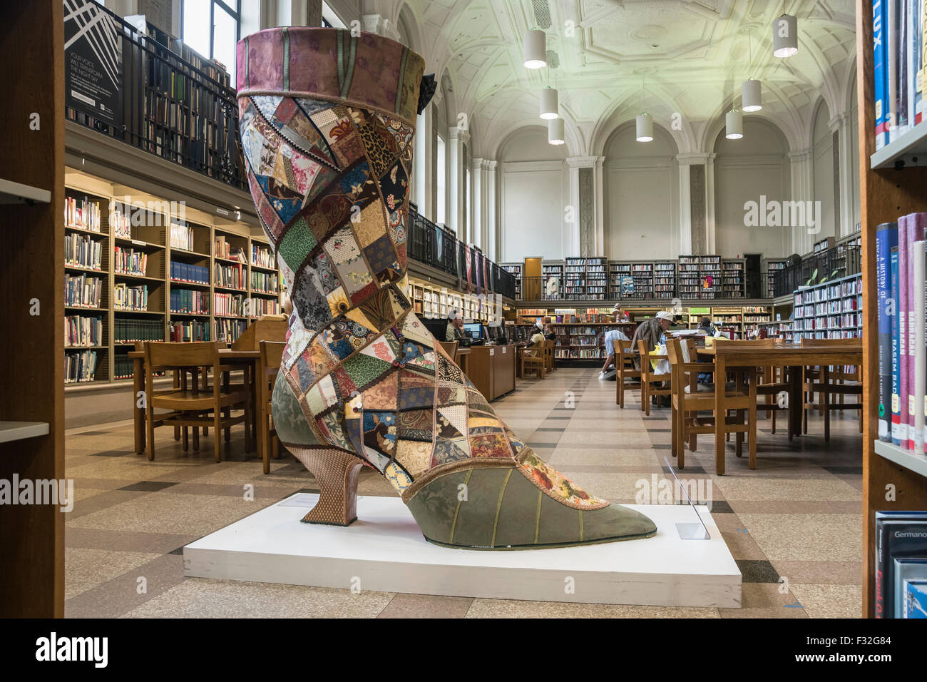 Sculpture of step on the base, Free Library of Philadelphia ...