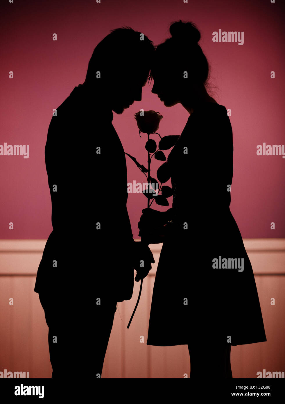 Romantic scene of two adult lovers Stock Photo - Alamy