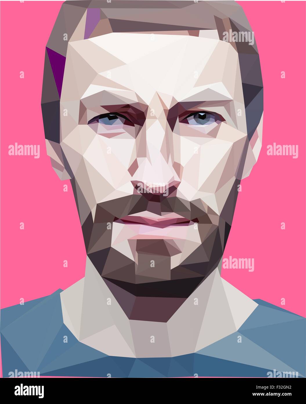 low poly portrait Stock Photo - Alamy