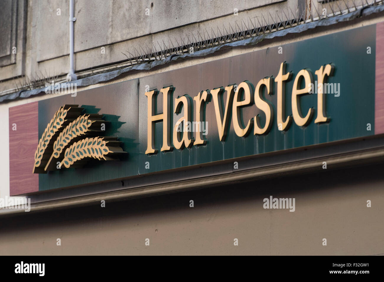 Harvester restaurant sign logo Stock Photo - Alamy