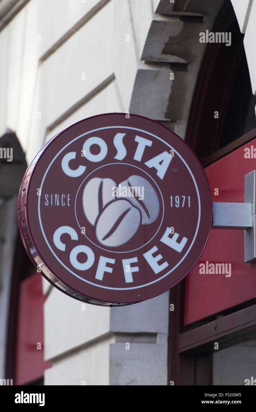 Costa Coffee shop sign logo Stock Photo - Alamy