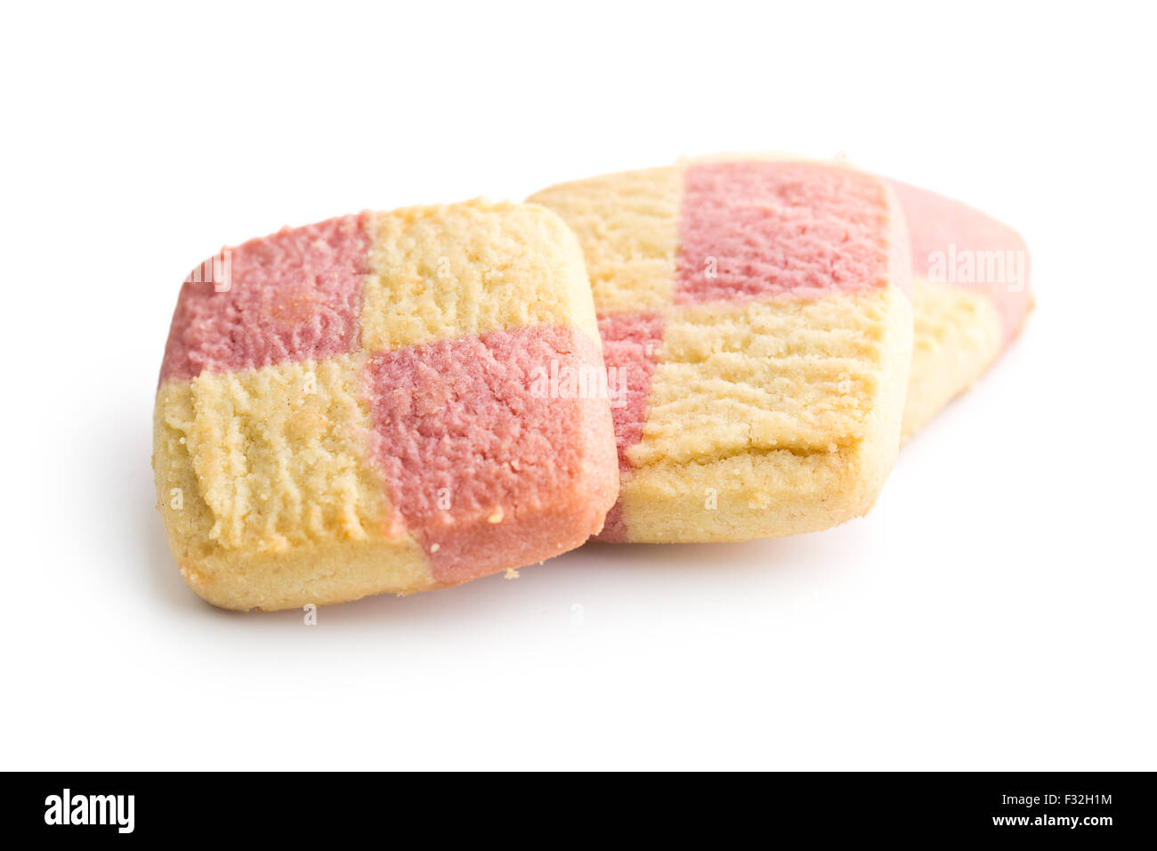 colored butter biscuits on white background Stock Photo - Alamy