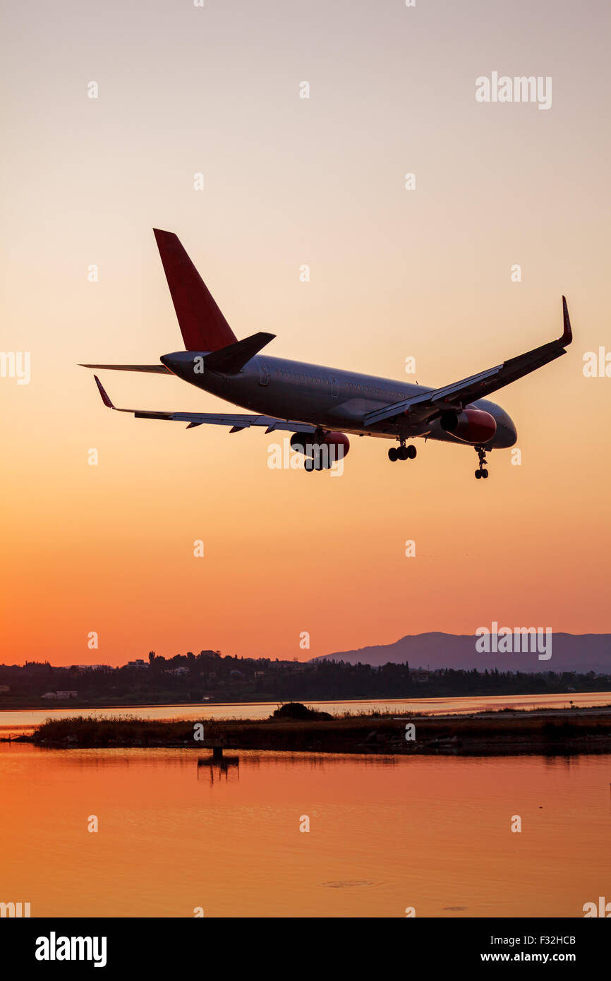 Landing corfu airport hi-res stock photography and images - Alamy