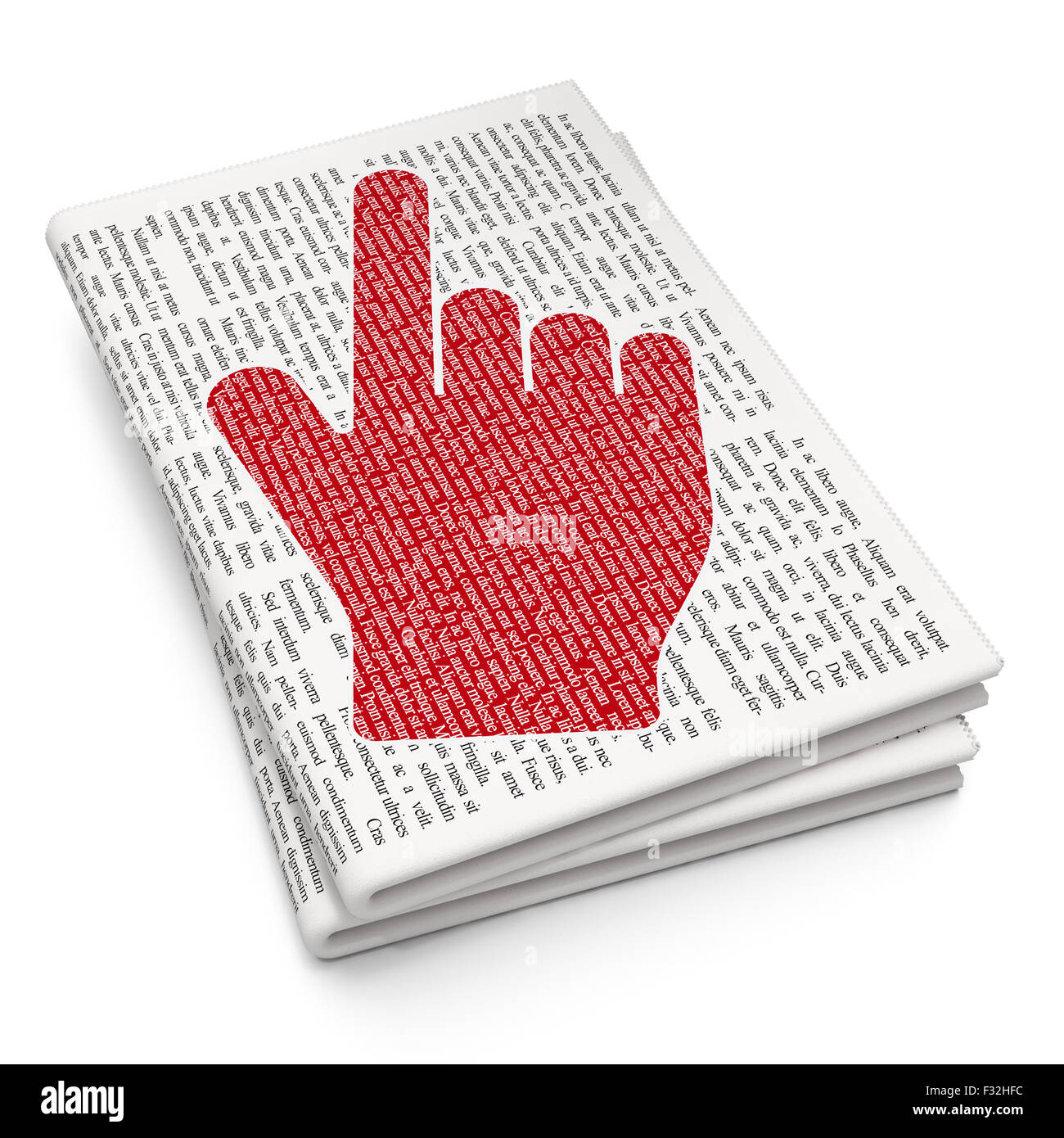Advertising concept: Mouse Cursor on Newspaper background Stock Photo ...