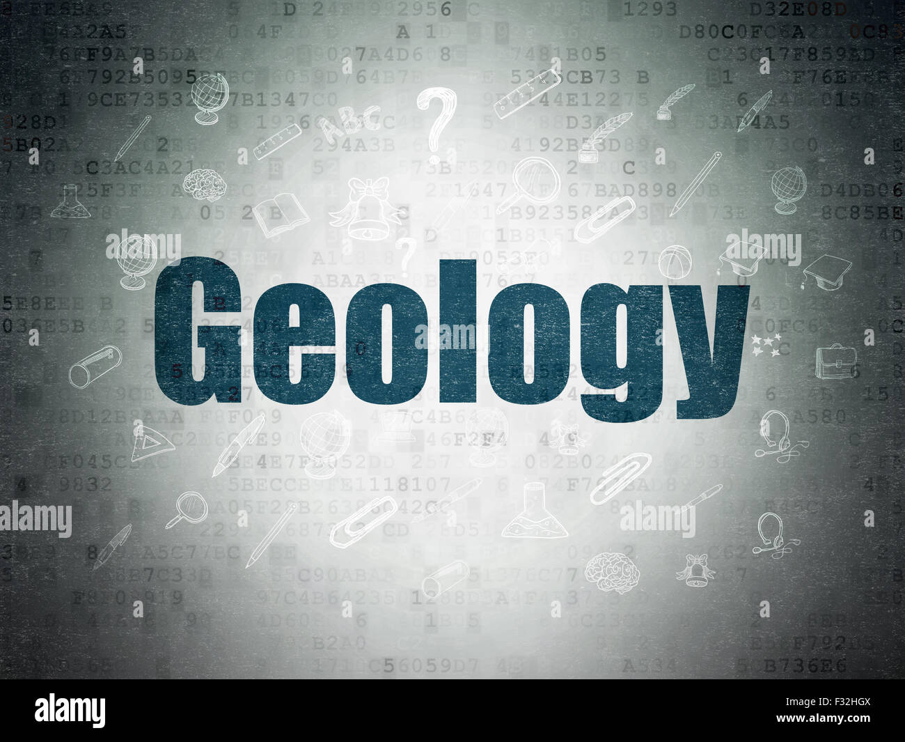 Studying concept: Geology on Digital Paper background Stock Photo - Alamy