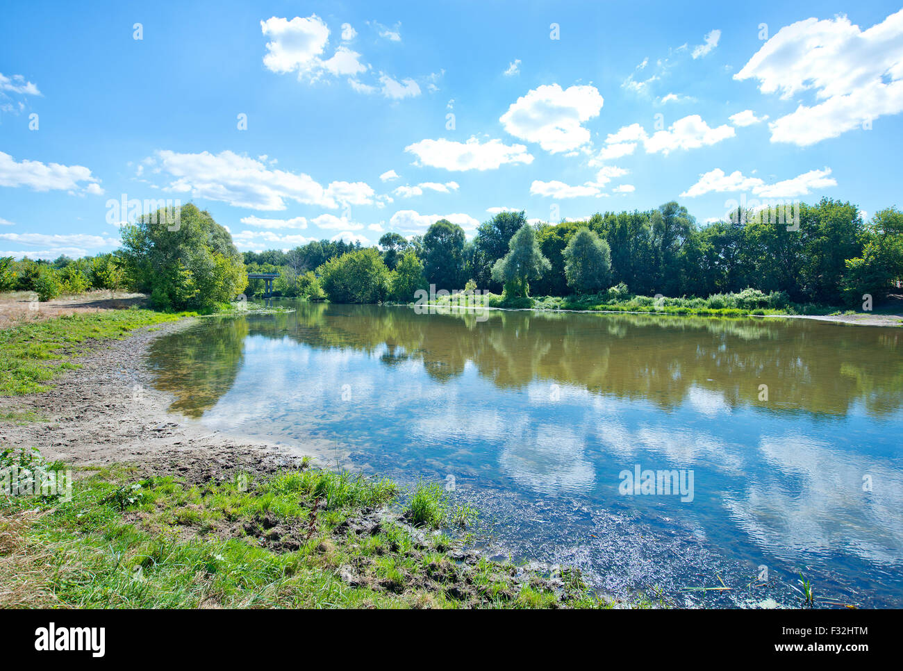 River in Ukraine, big river and blue sky Stock Photo - Alamy