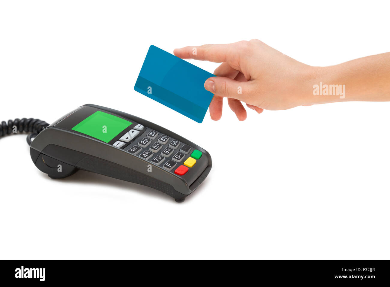 Paying with credit card Stock Photo - Alamy