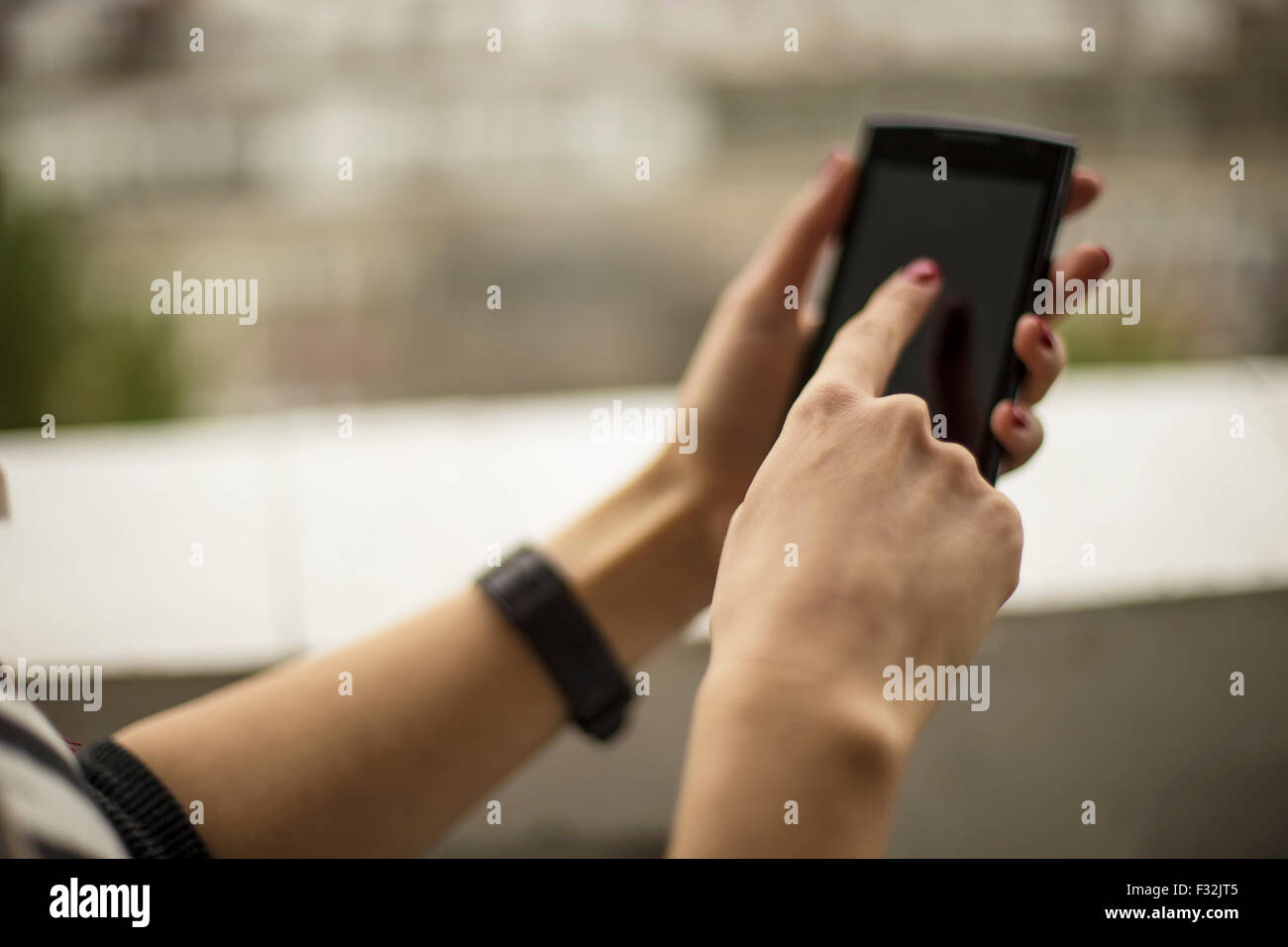 Smart phone dialing Stock Photo - Alamy