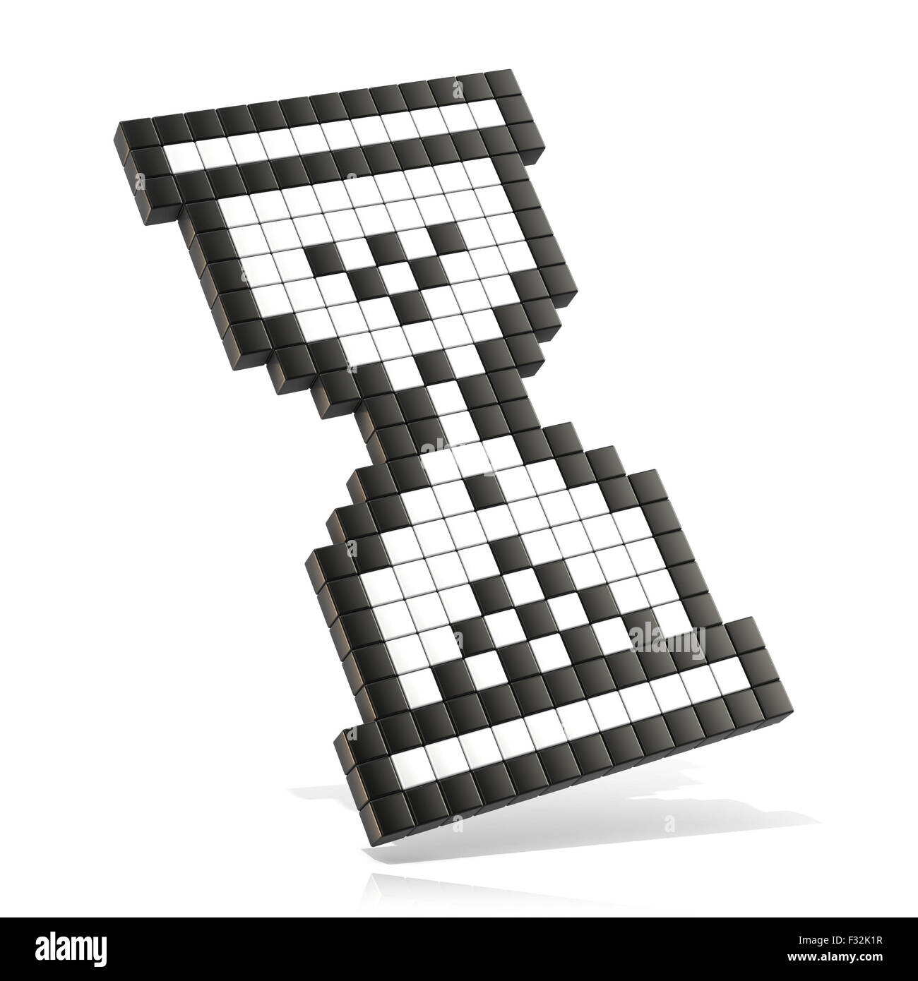 Hourglass mouse cursor. 3D render illustration isolated on white ...
