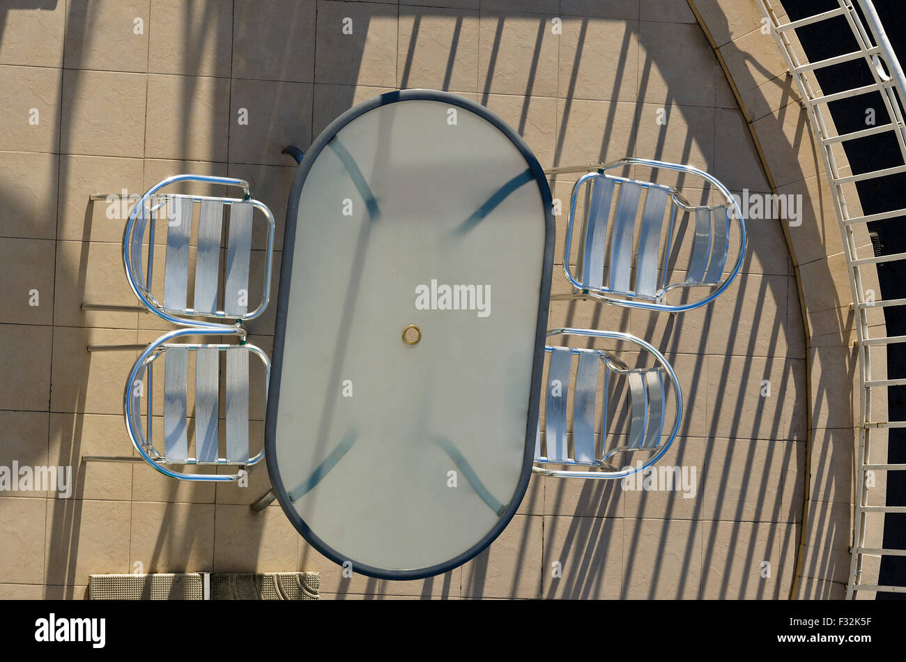 Top view table chairs hi-res stock photography and images - Alamy