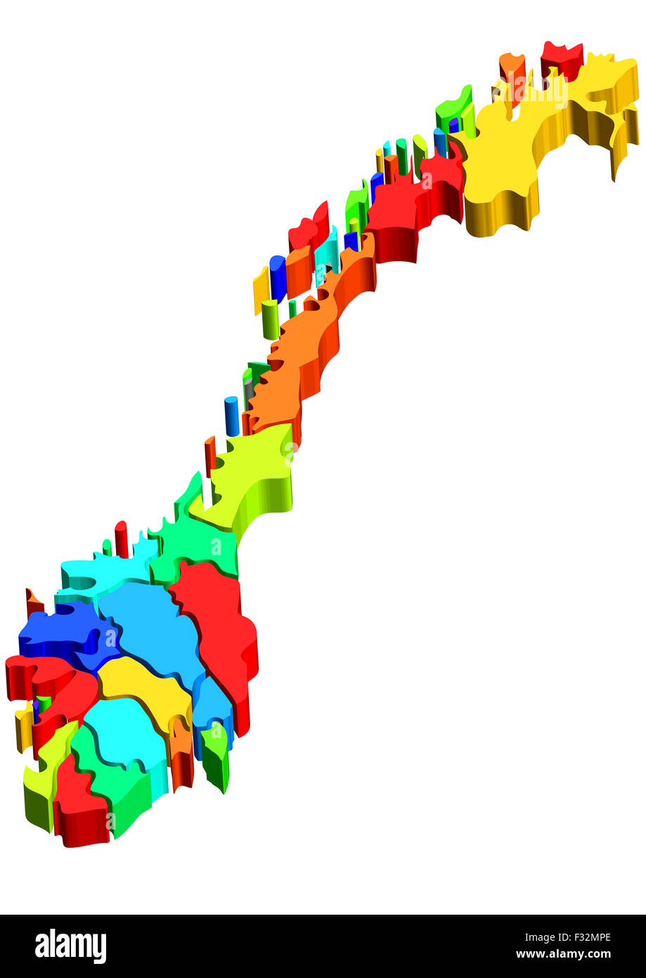 Norway map Cut Out Stock Images & Pictures - Alamy