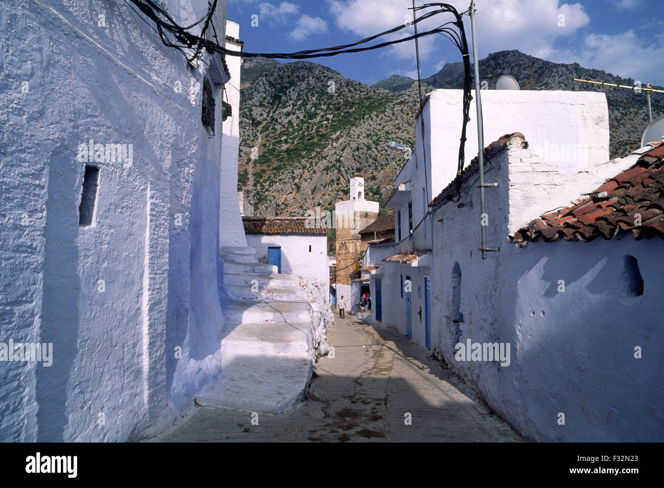 Typical alley in chefchaouen hi-res stock photography and images - Alamy