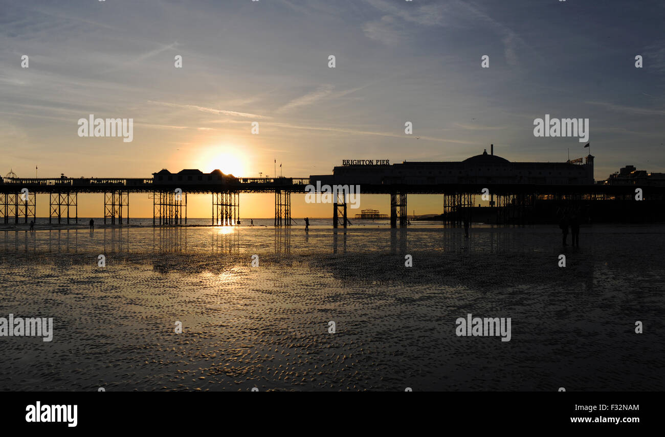 Brighton seafront on a september evening hi-res stock photography and ...