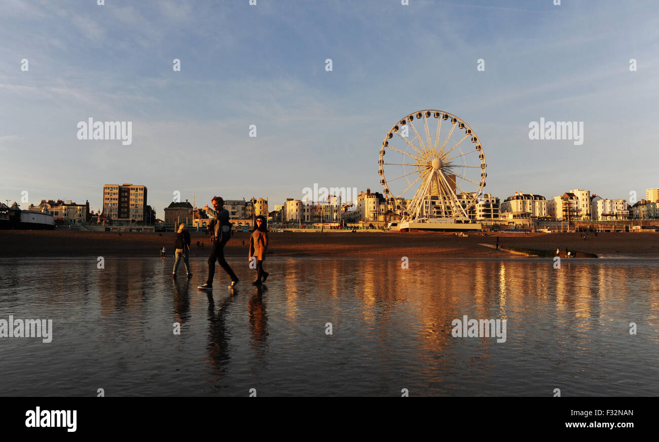 Brighton seafront on a september evening hi-res stock photography and ...