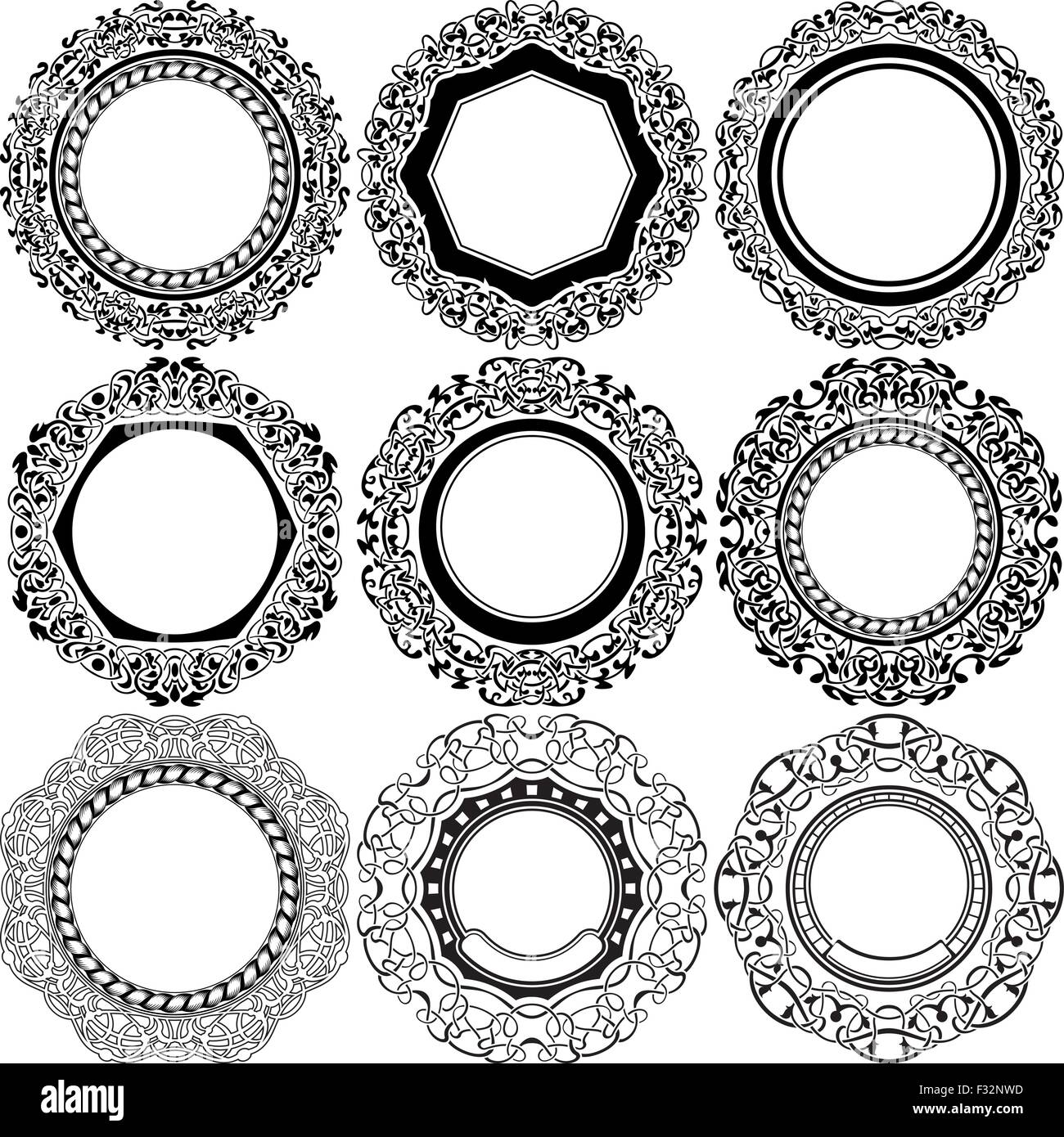 Black frame set Stock Vector Image & Art - Alamy
