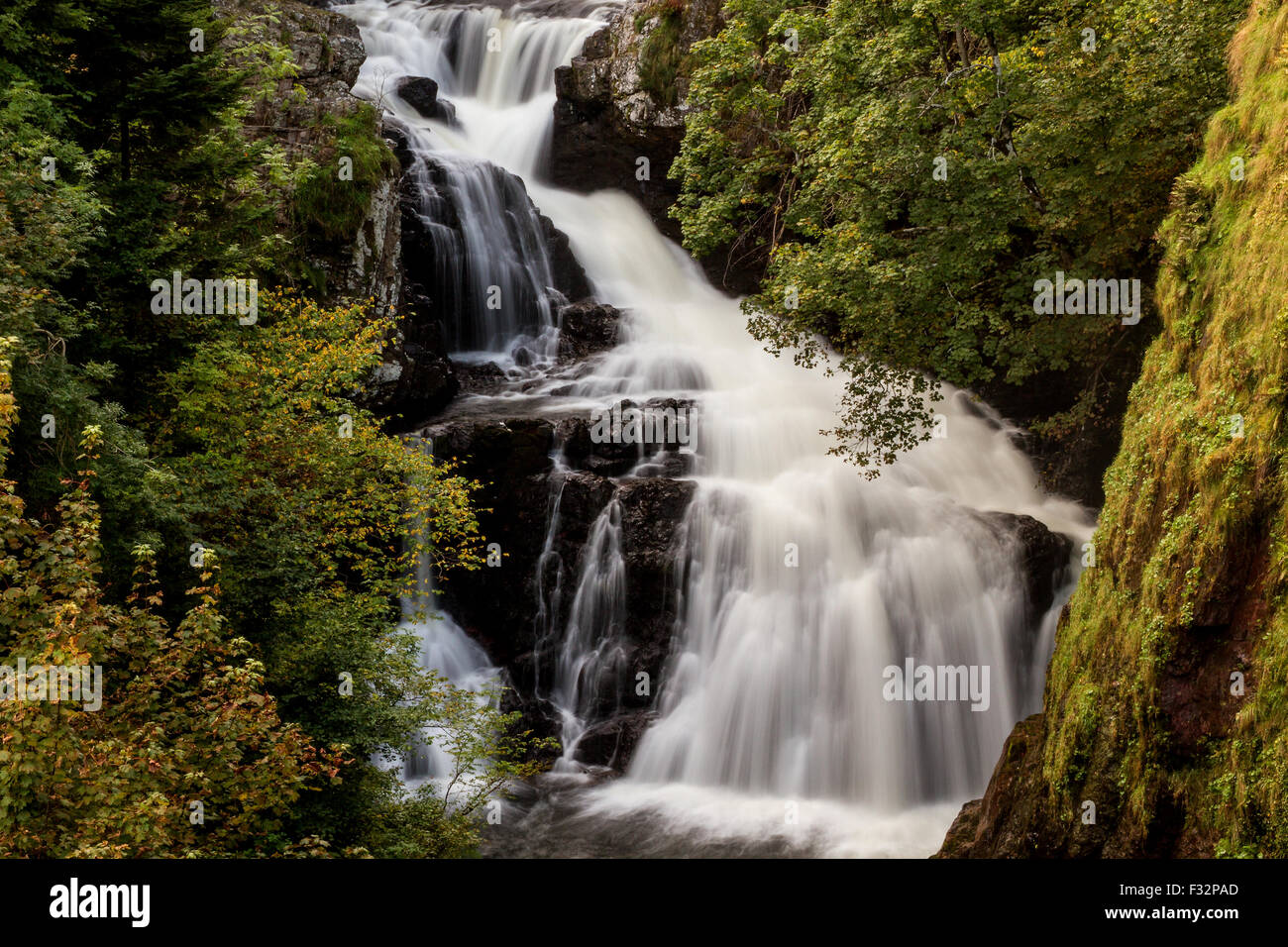 Reekie Linn, Glen Isla, Angus, Scotland, UK, 28th September 2015. UK ...