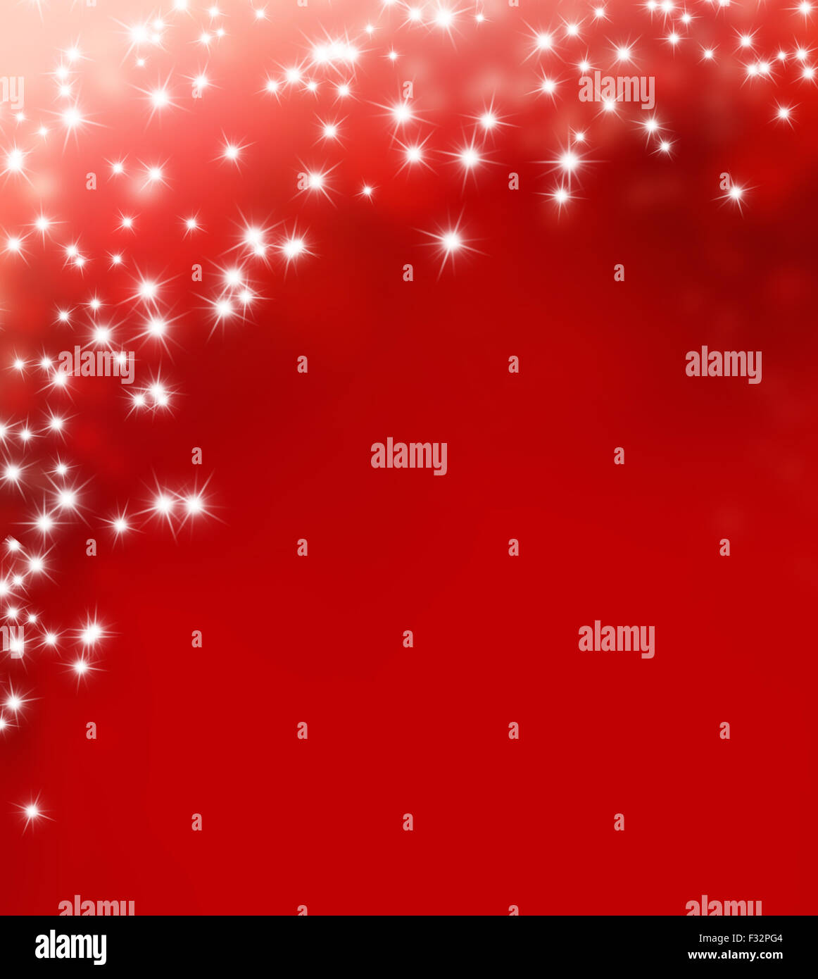 Shiny red background with star lights raining down Stock Photo - Alamy