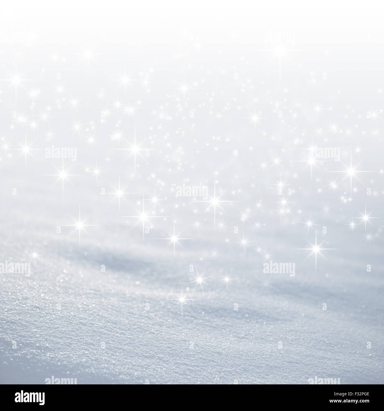 Bright snow background with star lights raining down Stock Photo - Alamy