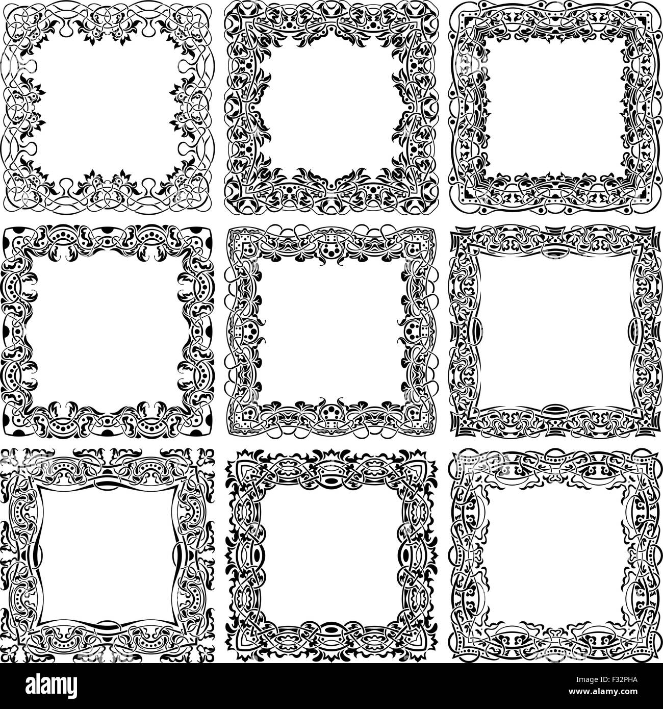 Black frame set Stock Vector Image & Art - Alamy