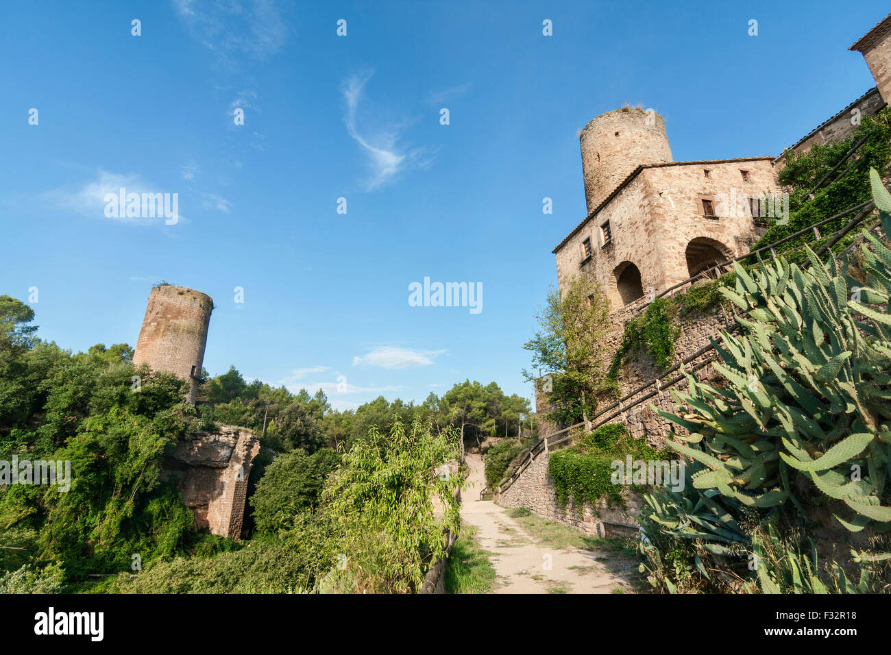 Fals castle and church. XI century Stock Photo - Alamy