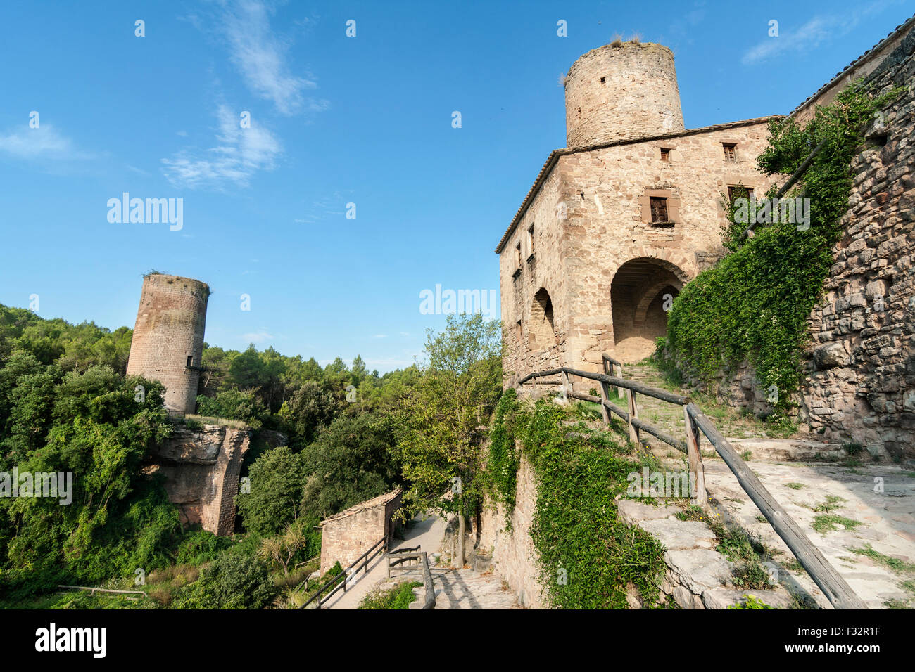 Fals castle and church. XI century Stock Photo - Alamy