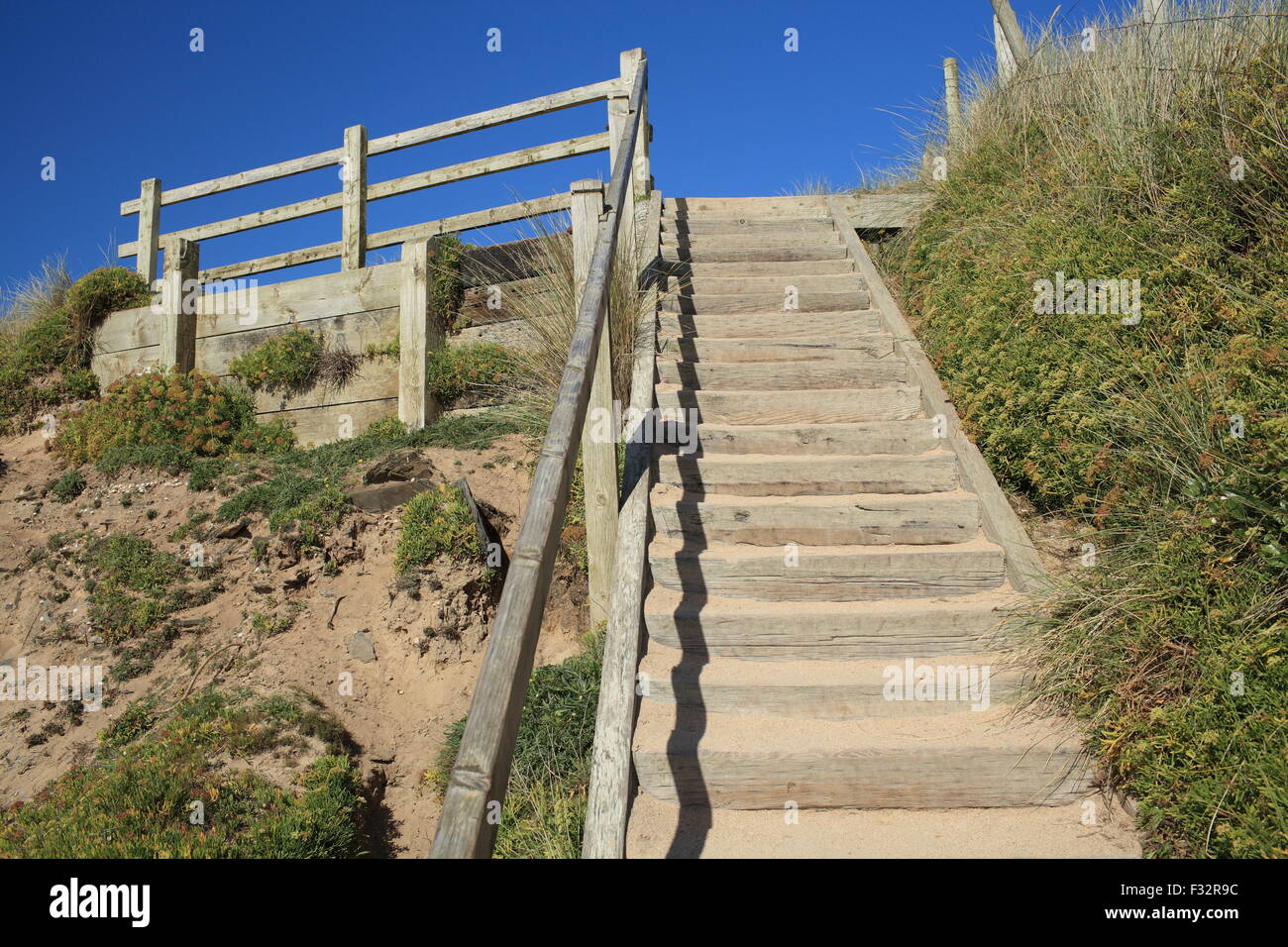 Steps at Constantine bay, North Cornwall, England, UK Stock Photo - Alamy
