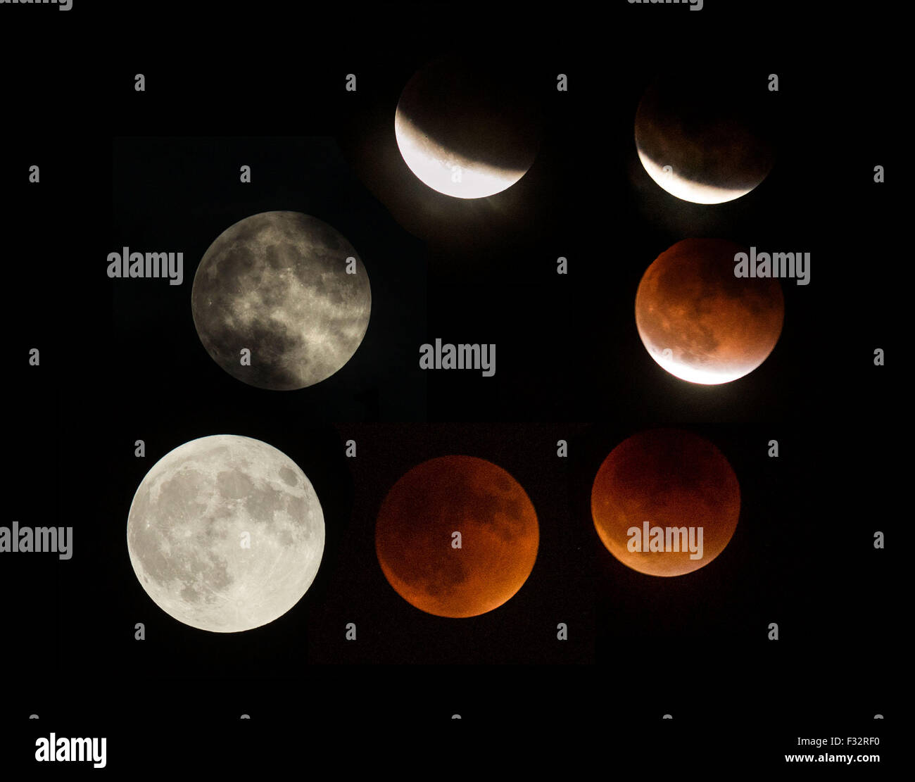Different stages of lunar eclipse hi-res stock photography and images ...