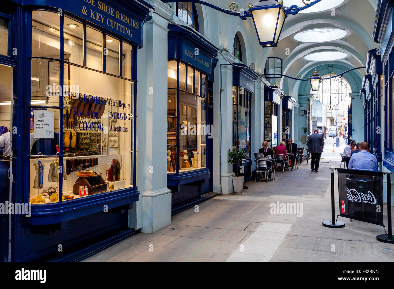 Colourful Shops, The Royal Opera Arcade, London, England Stock Photo ...
