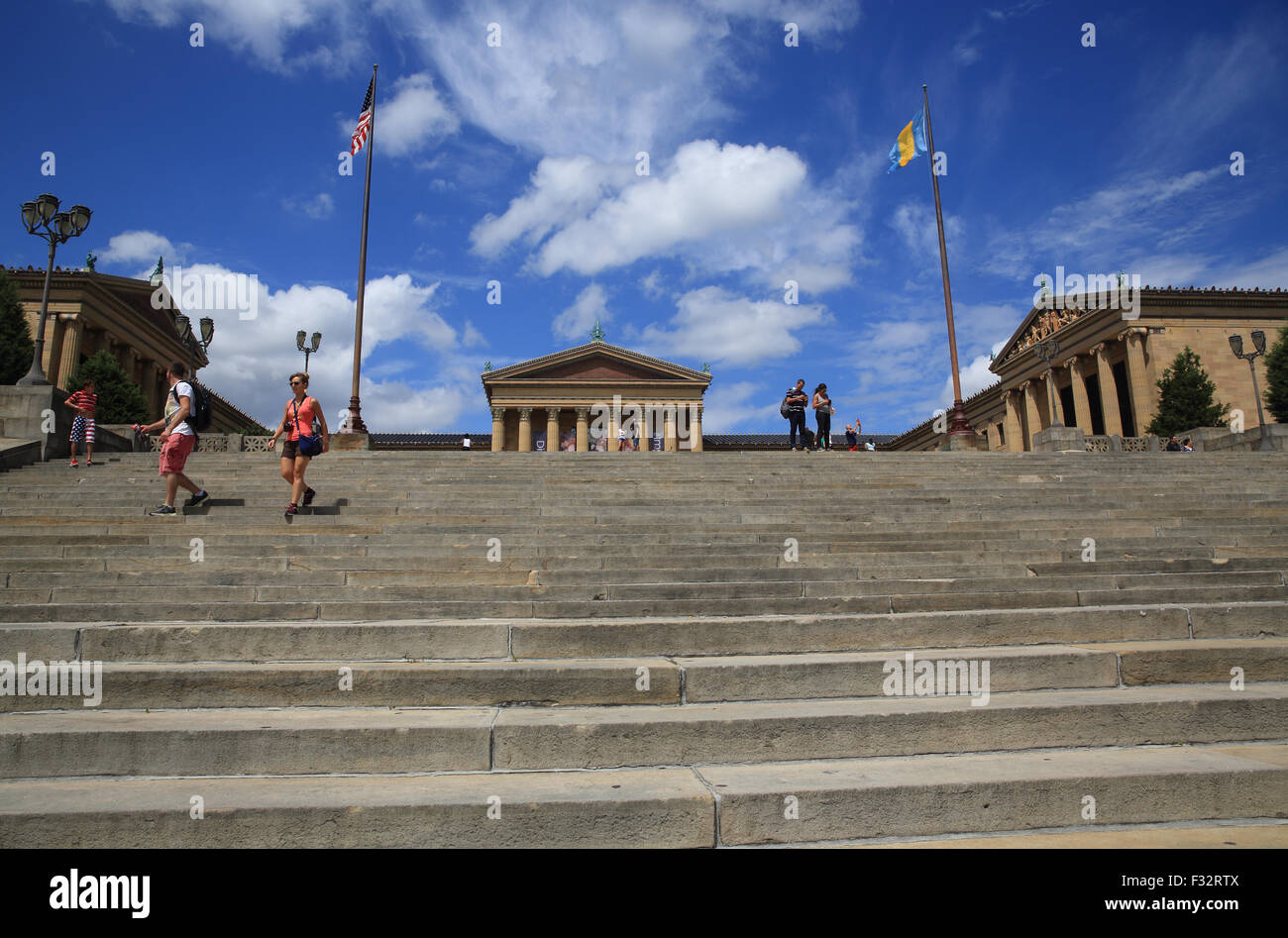 The famous steps leading up to the Philadelphia Museum of Art, in ...