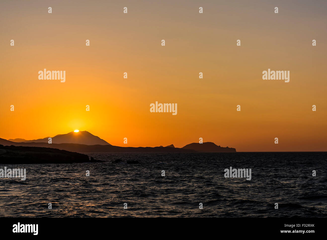 Milos cliff sunset hi-res stock photography and images - Alamy