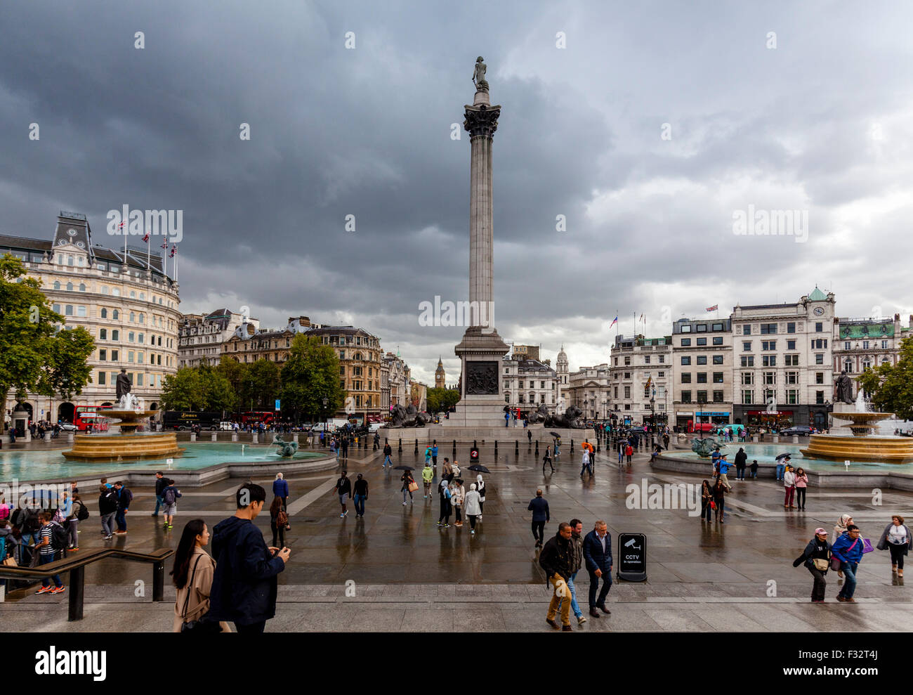 Nelson's Column and Trafalgar Square, London, UK Stock Photo - Alamy