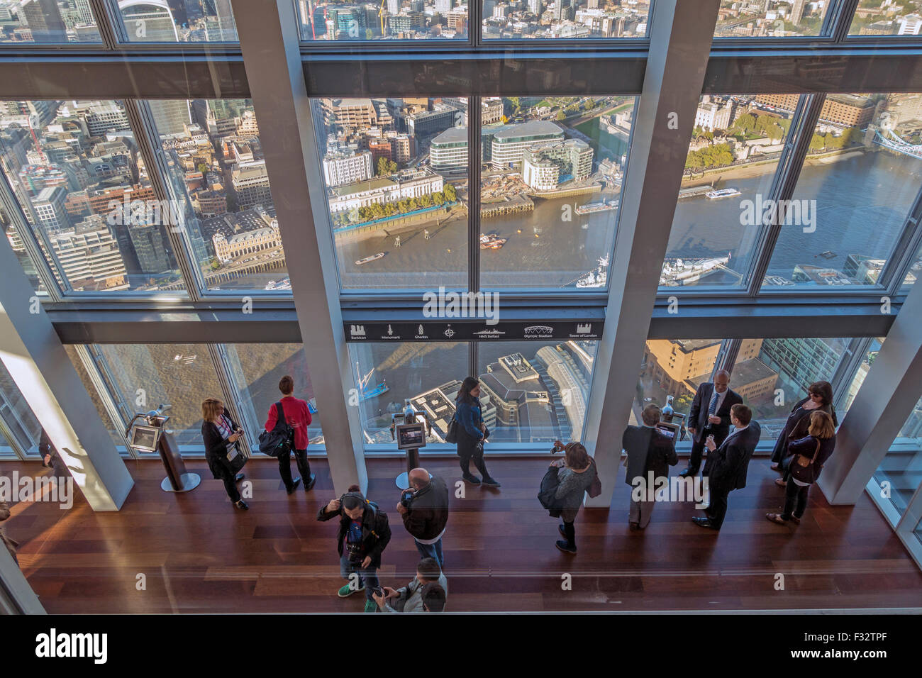 The Shard Visitors Enjoying the View and Champagne on the Lower Viewing ...
