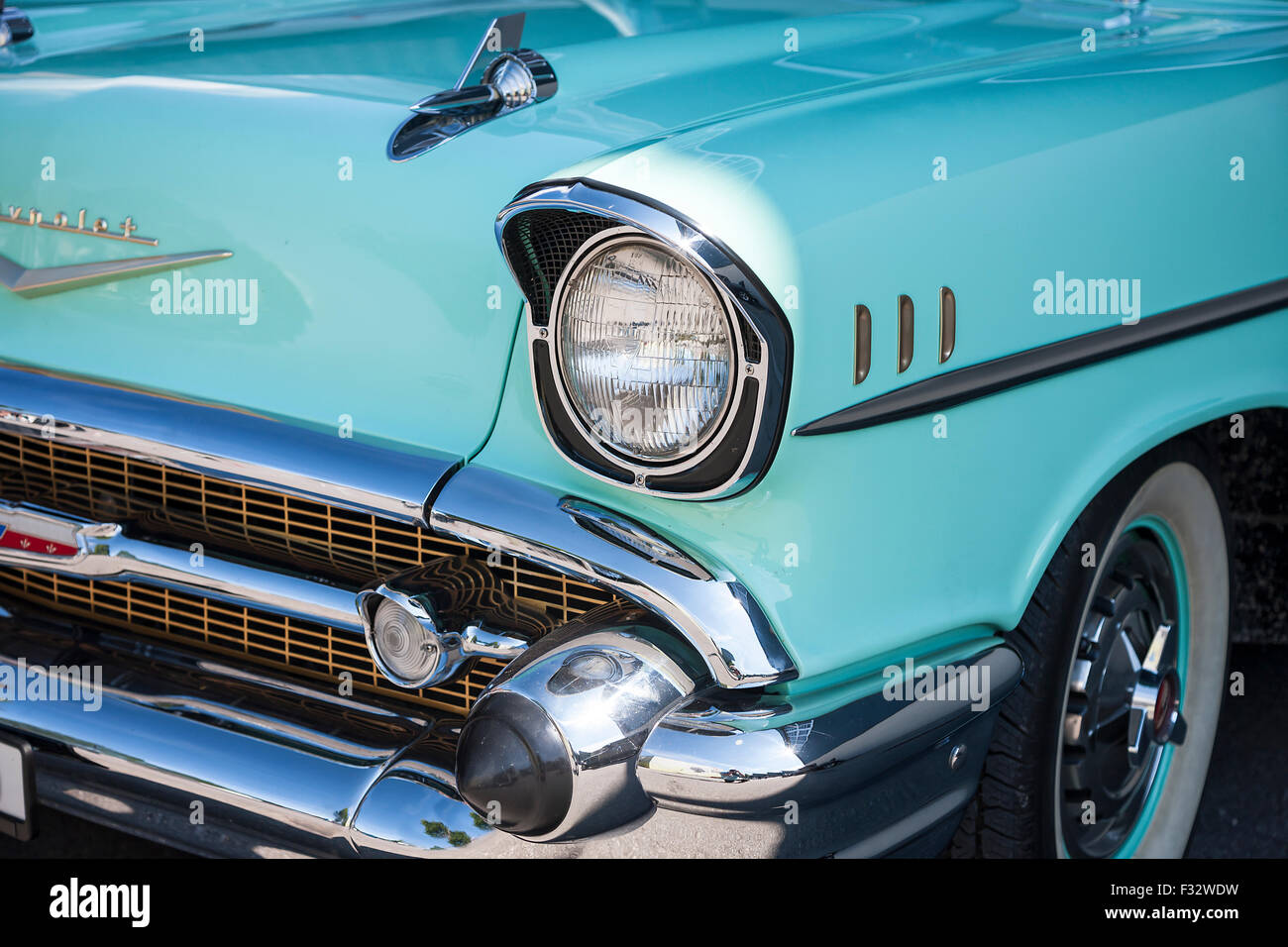 Front detail of a Chevrolet vintage car Stock Photo - Alamy