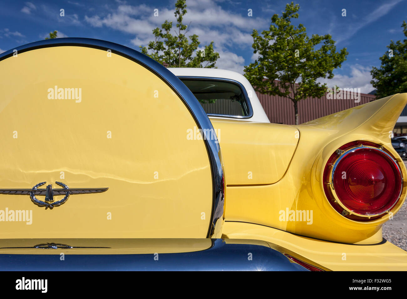 Rear detail of Ford Thunderbird vintage car Stock Photo - Alamy