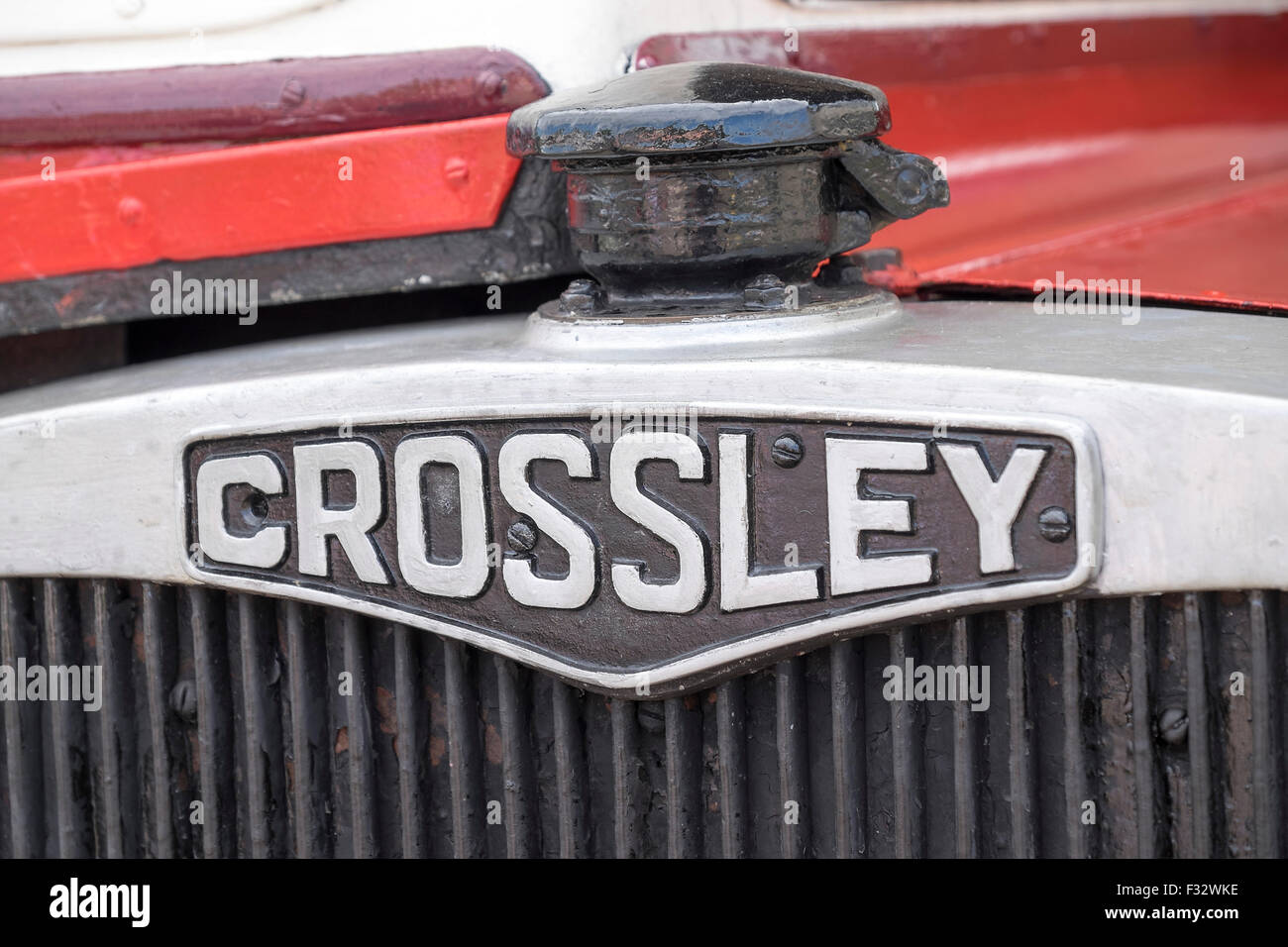 Vintage Badge on front of Early Motor Vehicle Stock Photo - Alamy