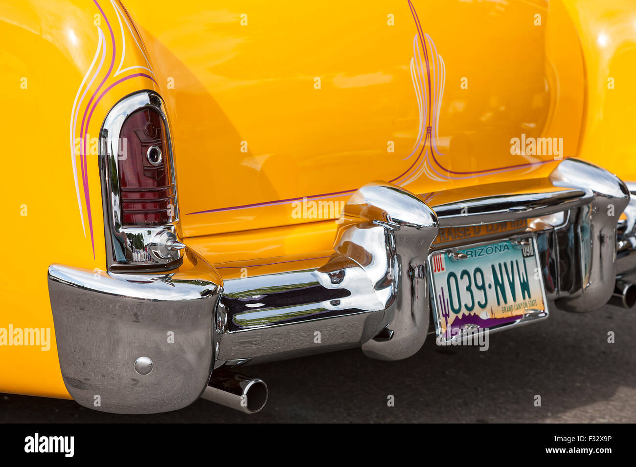 Rear detail of Ford Thunderbird vintage car Stock Photo - Alamy