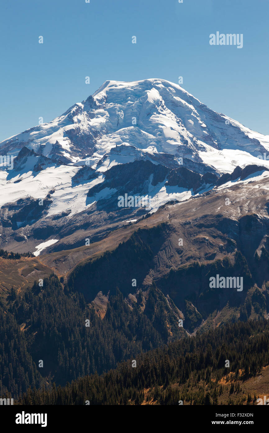 Mount Baker (Native American: Kulshan) covered in snow as seen from The ...