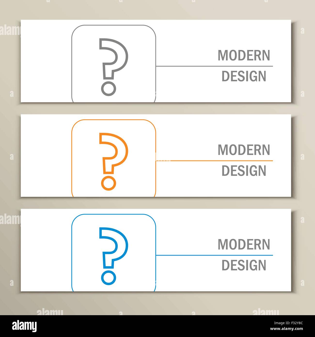 Set of 3 banners with question mark Stock Vector Image & Art - Alamy