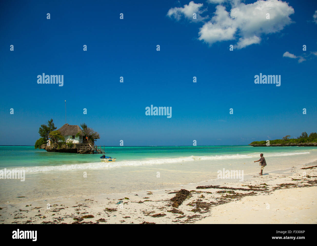 Tanzania, Zanzibar, Michanwi Pingwe, the rock restaurant on bwejuu ...