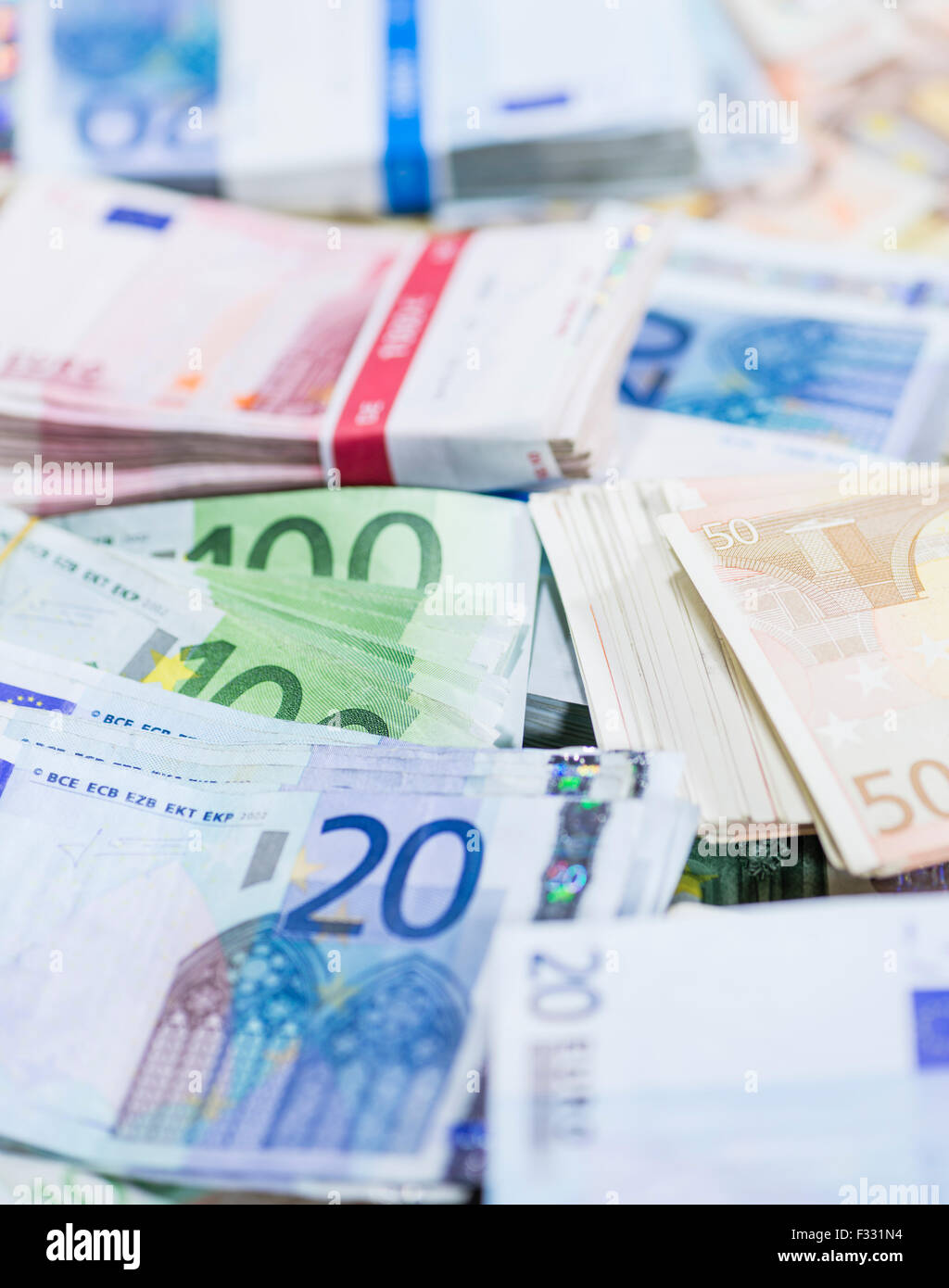 Euro Banknotes (close-up shot) for use as background image or as ...