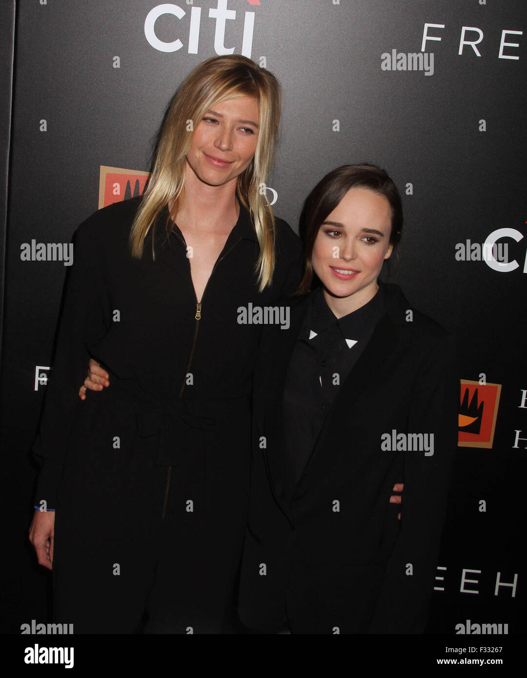 New York, New York, USA. 28th Sep, 2015. Actress ELLEN PAGE and her ...