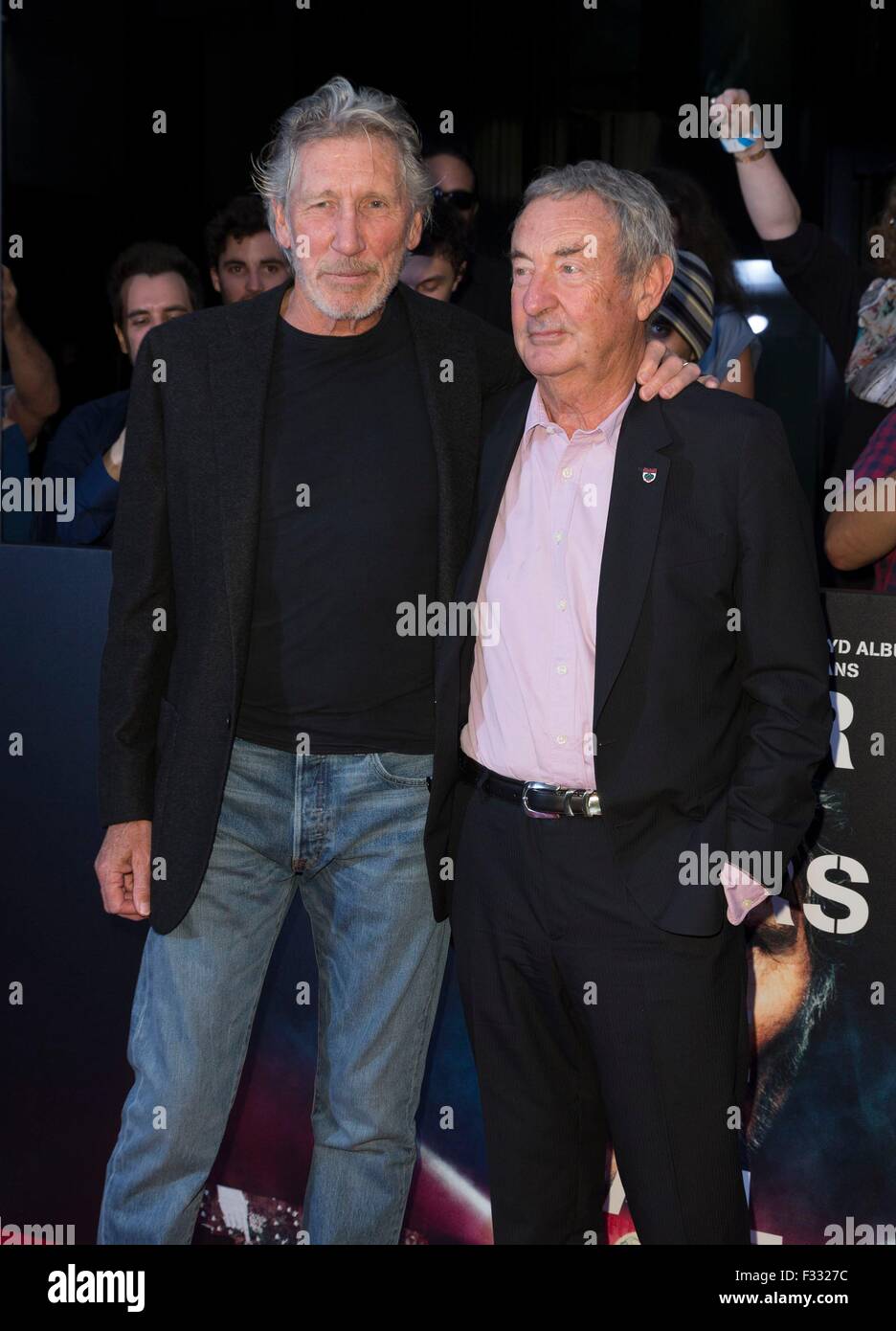 New York, NY, USA. 28th Sep, 2015. Roger Waters, Nick Mason at arrivals ...