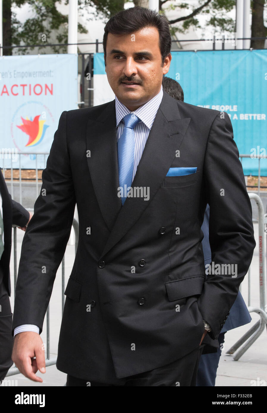 New York City, United States. 28th Sep, 2015. Candid photos of Sheikh ...