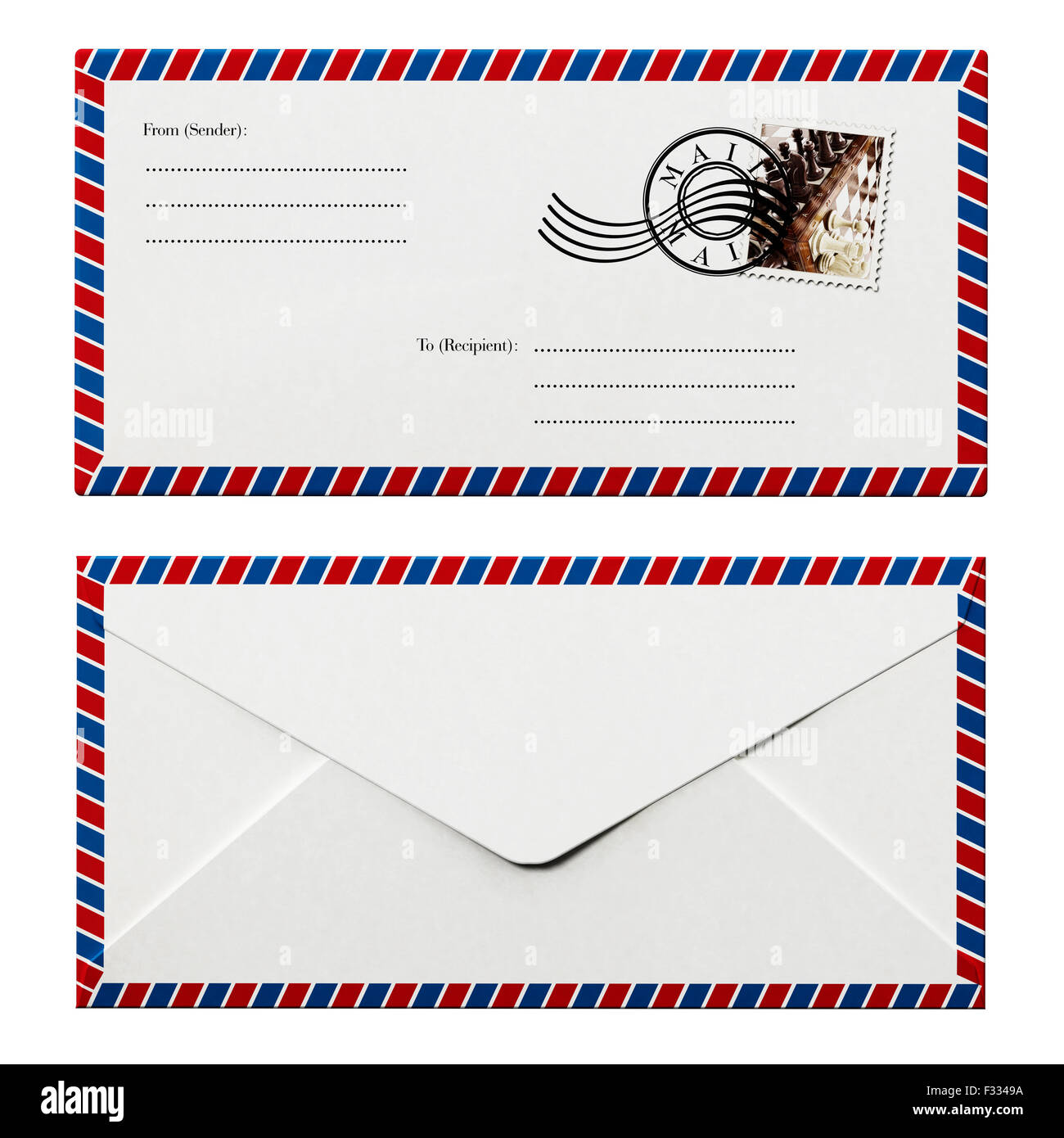 Real Blank Envelope Front And Back
