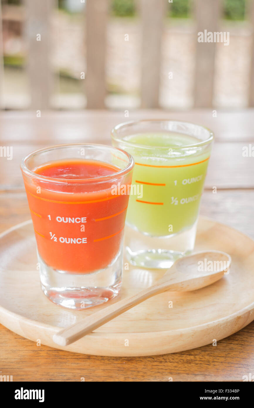 Freshly squeezed juices for diet, stock photo Stock Photo - Alamy