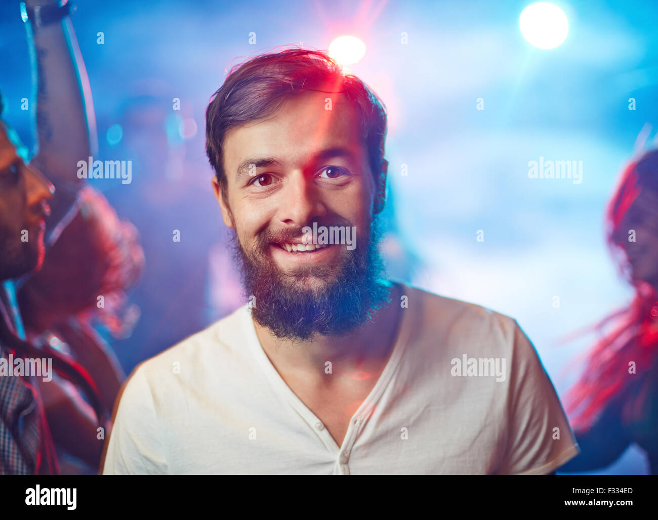 Man dancing smiling camera party hi-res stock photography and images ...
